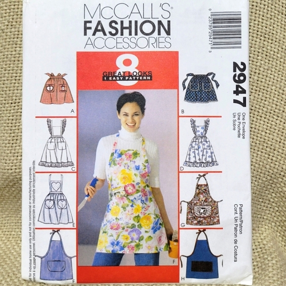 McCalls Fashion Accessories | Office | Mccalls Fashion 8 Easy Apron ...